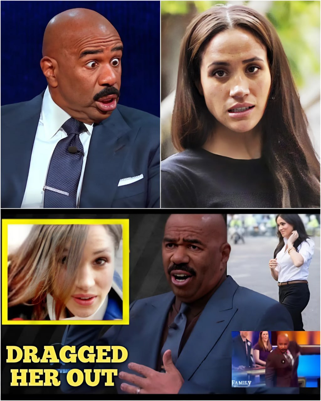 FURY Harvey grabbed Meghan & dragged her out of celebrity family feud ...