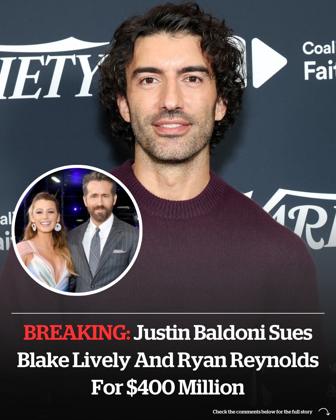 Justin Baldoni sues Blake Lively and Ryan Reynolds for $400 million ...