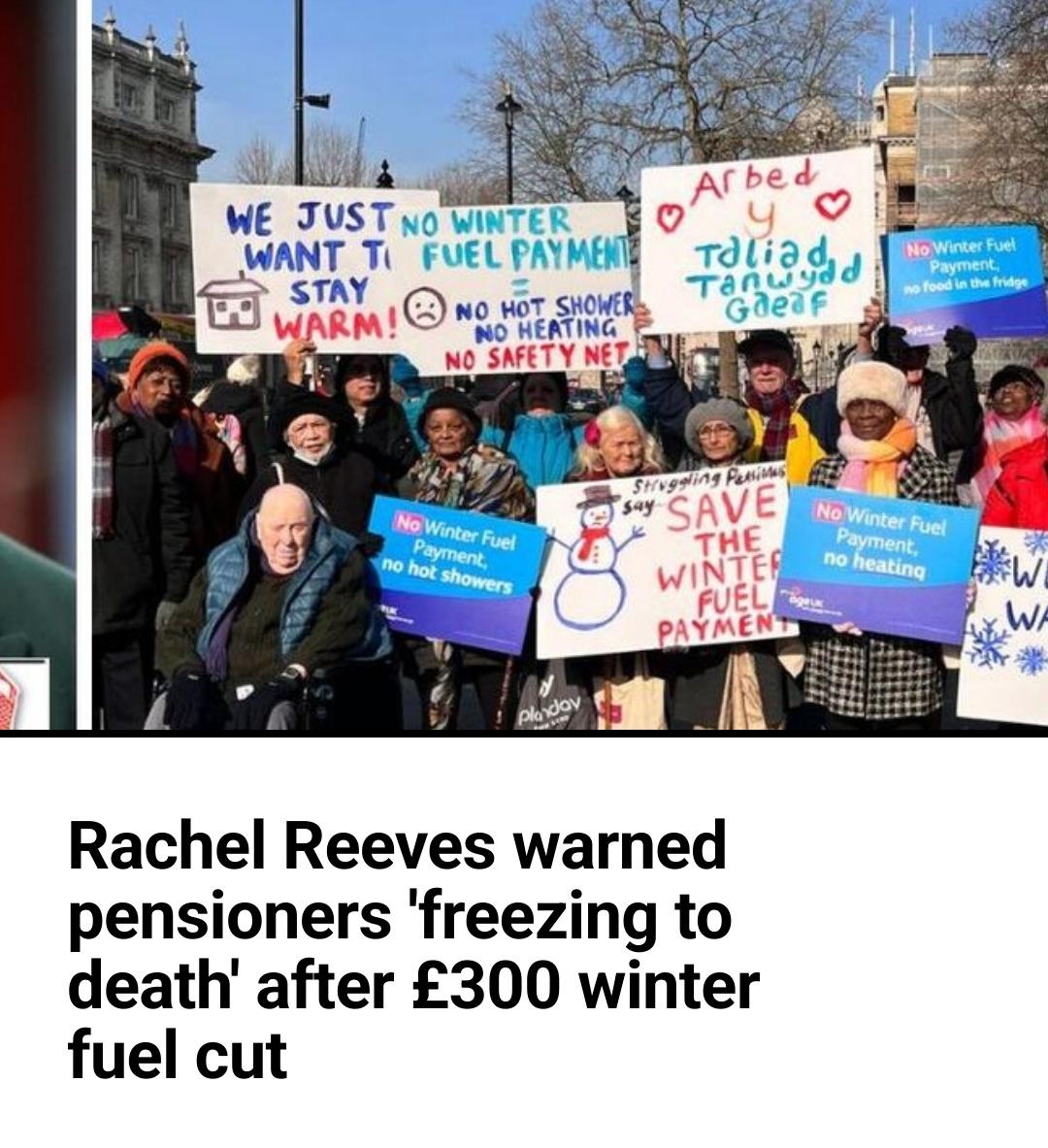 Rachel Reeves warned pensioners 'freezing to death' after £300 winter ...