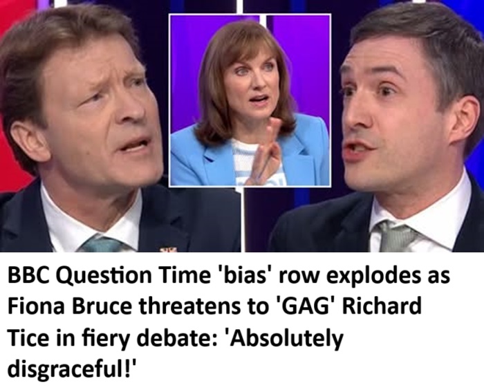 BBC Question Time 'bias' row explodes as Fiona Bruce threatens to 'GAG ...