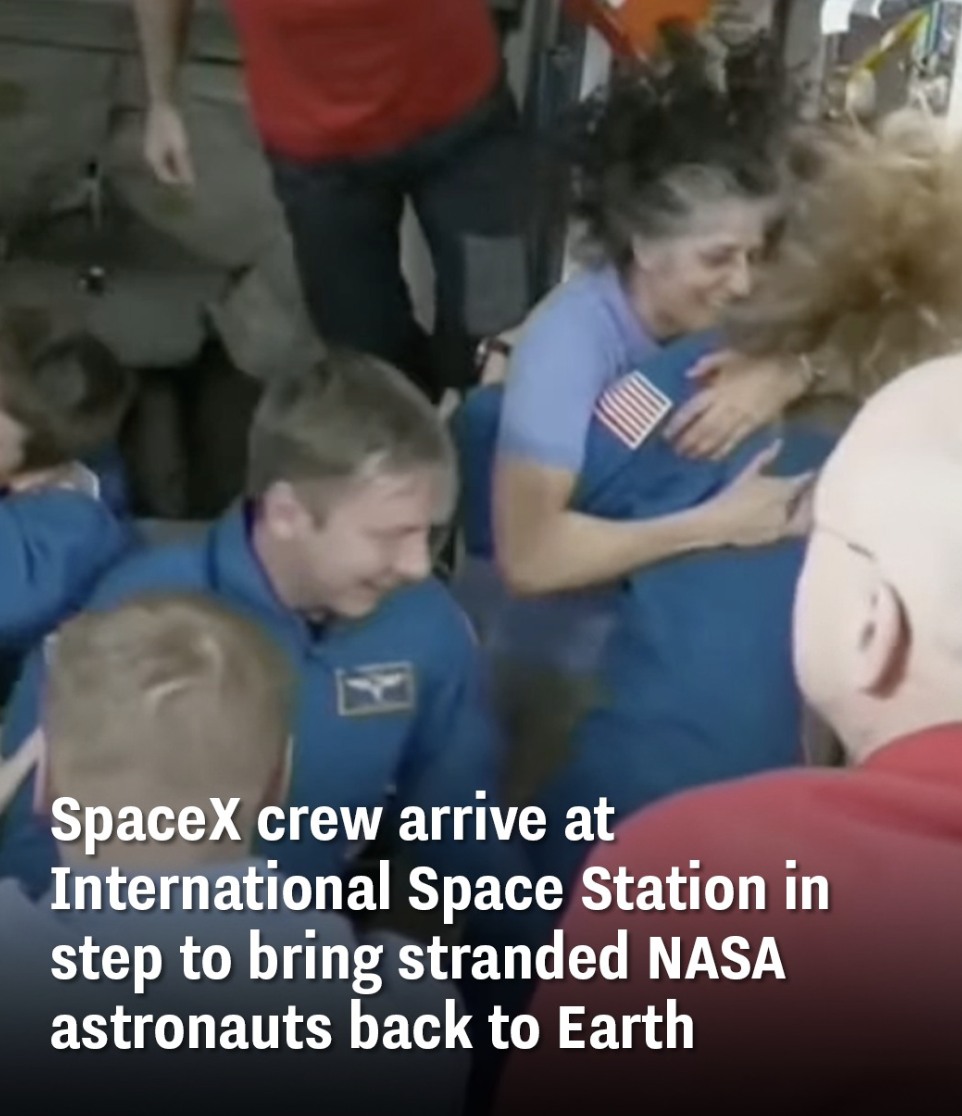 SpaceX crew arrive at International Space Station in step to bring stranded NASA astronauts back ...