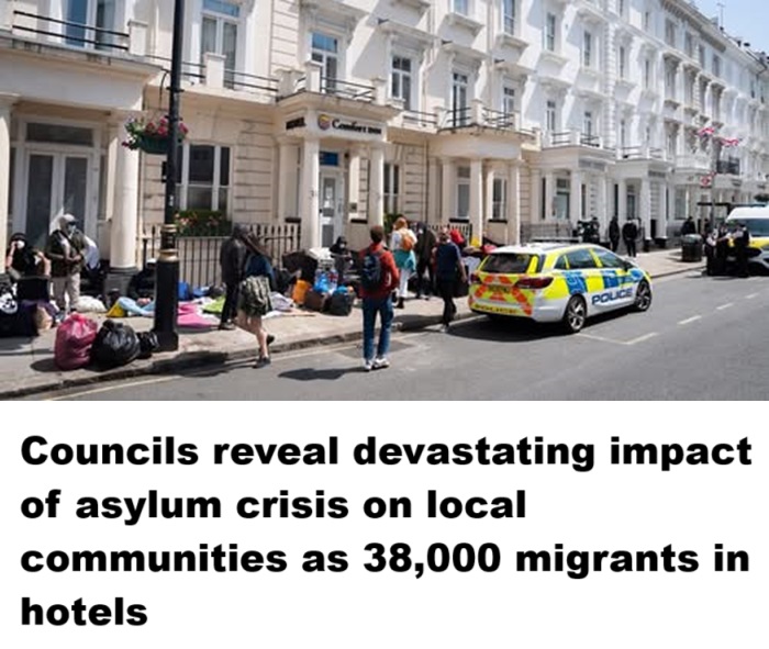 Councils reveal devastating impact of asylum crisis on local communities as 38,000 migrants in ...