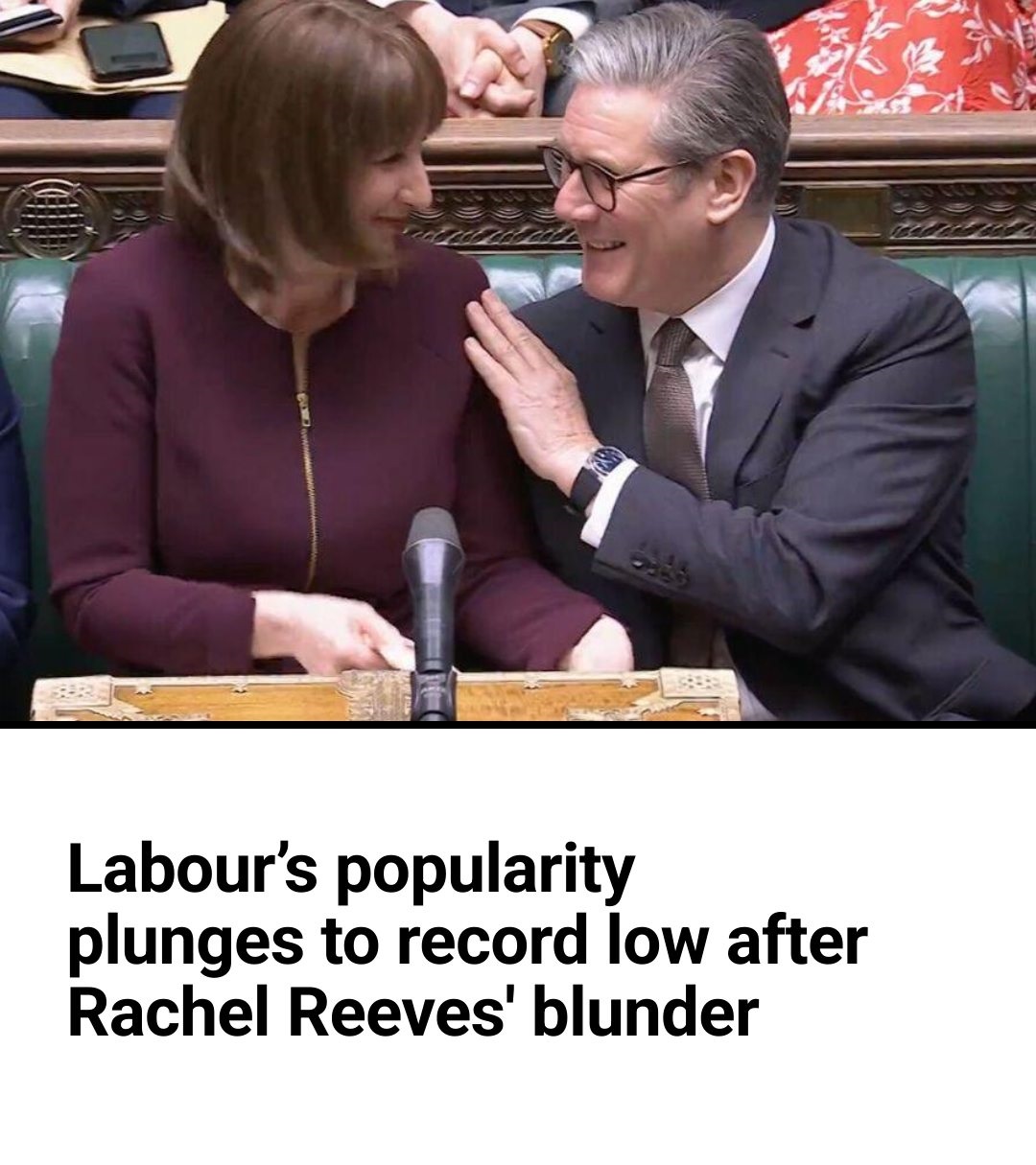Labour’s popularity plunges to record low after Rachel Reeves’ disaster ...