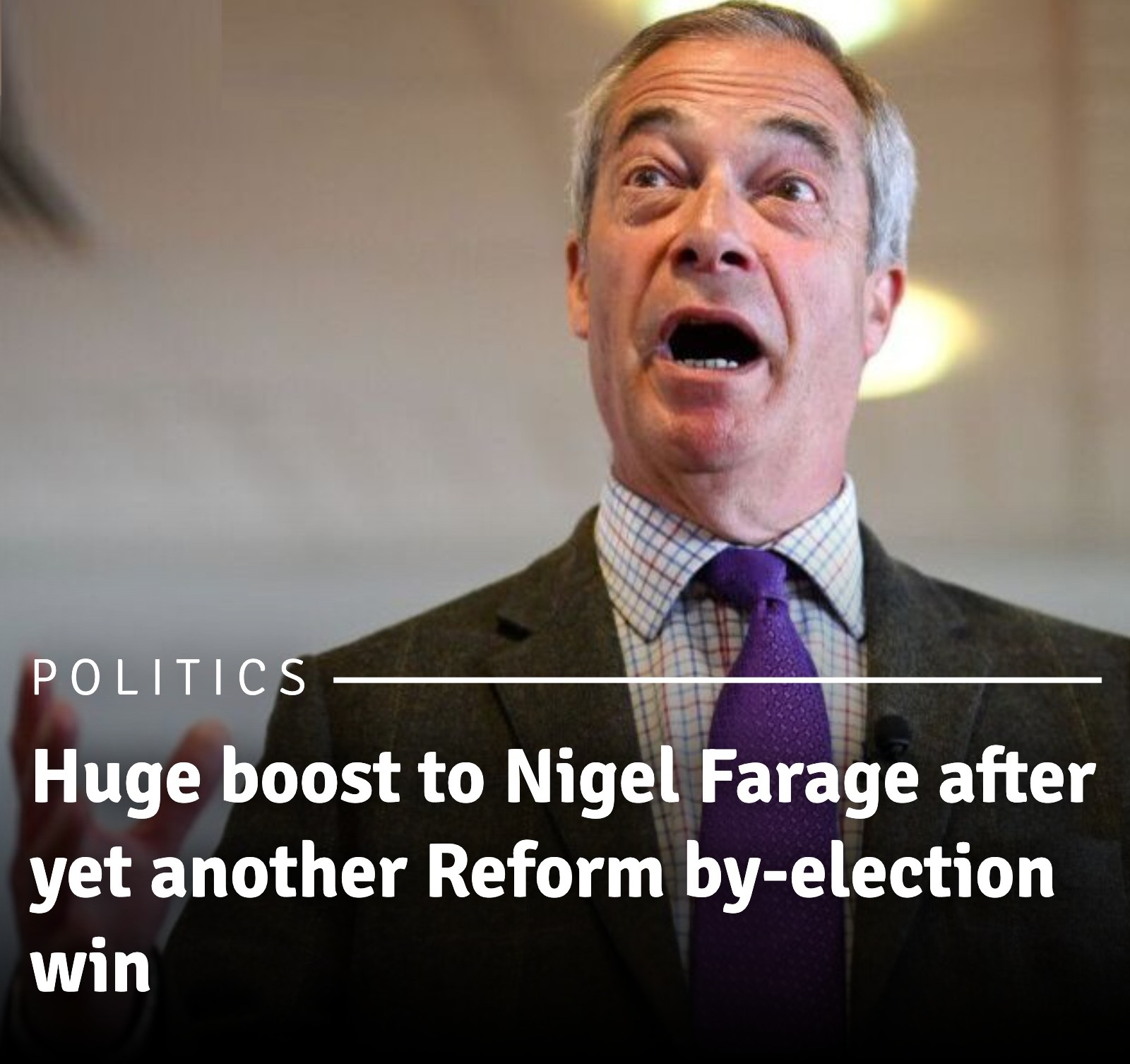 Huge boost to Nigel Farage after yet another Reform by-election win ...