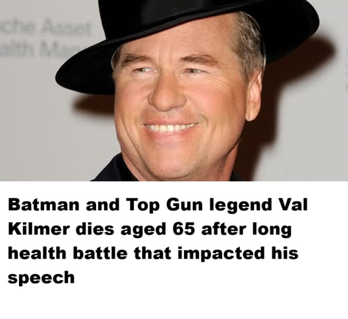 Batman and Top Gun legend Val Kilmer dies aged 65 after long health battle that impacted his ...