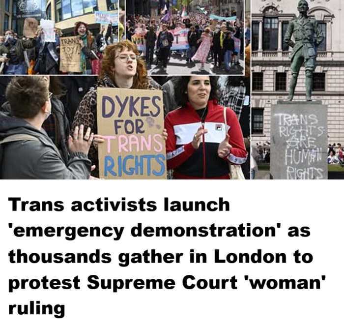 Trans activists launch 'emergency demonstration' as thousands gather in ...