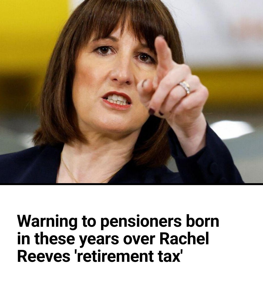 Warning to pensioners born in these years over Rachel Reeves ...