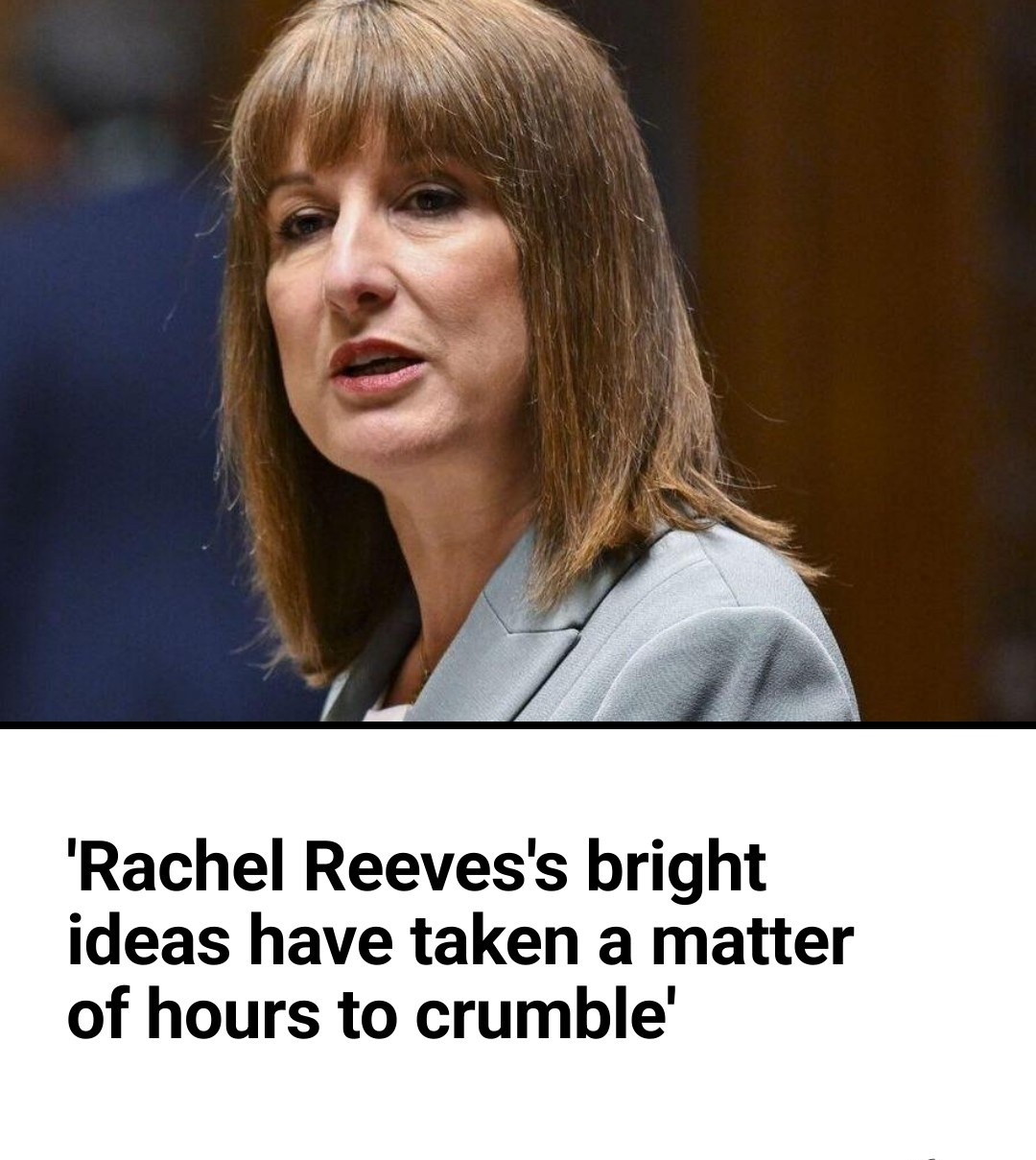 Rachel Reeves's bright ideas have taken a matter of hours to crumble ...